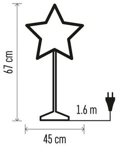 Vánoční dekorace 1xE14/25W/230V pr. 45 cm zlatá