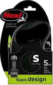 Flexi Black Design S pásek 5m černo-zelené / Vodítko