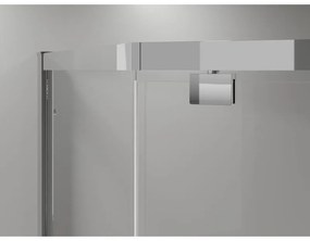 Mexen Exo, pětiúhelníkový sprchový kout s výklopnými dveřmi 90 x 90 cm, 6mm čiré sklo, chromový profil, 812-090-090-01-00