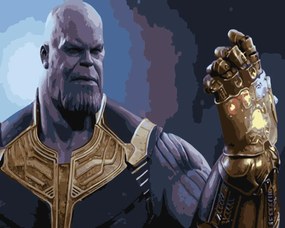 Malování podle čísel s rámem "Thanos" 50x40cm