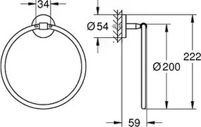 Grohe QuickFix Start Cosmopolitan - Držák ručníku chrom