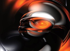 Malvis ® Tapeta Abstrakt 3D orange Vel. (šířka x výška): 360 x 260 cm