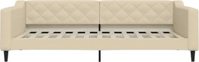 Válenda s přistýlkou krémová 100 x 200 cm textil 3197435