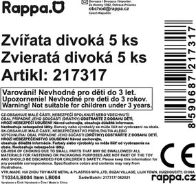 RAPPA Sada divokých zvířat v krabici / Figurky / 4 ks