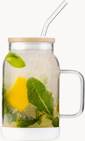 Láhev z borosilikátového skla's brčkem Fuori
