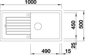 Granitový dřez Blanco ZIA XL 6 S bílá 517571