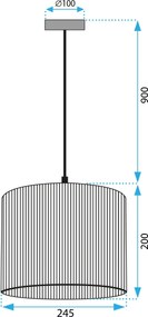 Závěsný lustr APP1323-1CP 25 cm přírodní