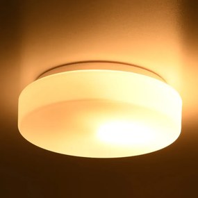 Ecolite Bílé stropní svítidlo Hector kulaté 300mm pro žárovku E27 W132/B-BI