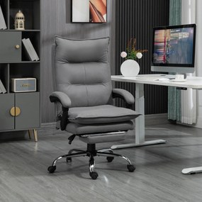 Kancelářská židle Vinsetto s masážní funkcí, výškově nastavitelná kancelářská židle, ergonomická židle k PC v tmavě šedé barvě pro pohodlí v kanceláři