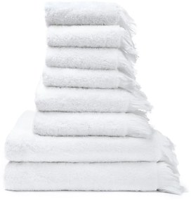 Sada 6 bílých ručníků a 2 osušek ze 100% bavlny Bonami Selection