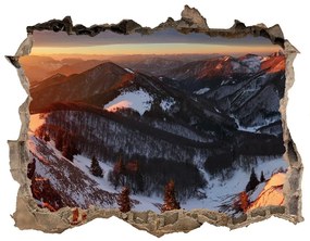 Wallmuralia Nálepka fototapeta 3D výhled Zima v horách 95x64 cm