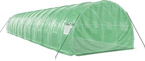 Skleník s ocelovým rámem zelený 42 m² 14 x 3 x 2 m 3188044
