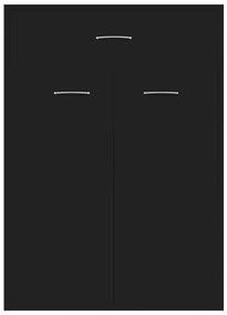 Botník černý 60 x 35 x 84 cm dřevotříska - Default Title