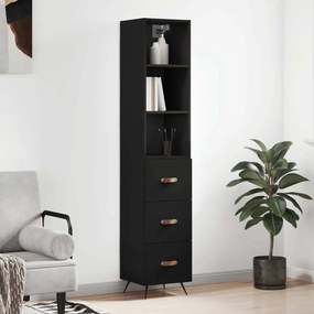 vidaXL Skříň highboard 34,5x34x180 cm kompozit [3189670] Barva: Černá