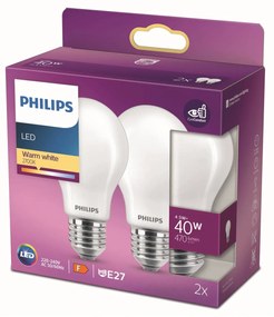 Philips LED žárovka E27 4,5W 2 700K opál 2ks