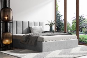 Eka Čalouněná postel Lucy 1 - 160x200 cm Barva látky Trinity: Černá (Trinity 2316), Úložný prostor: Bez úložného prostoru