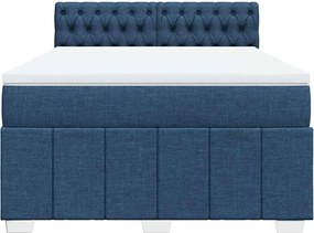 Box spring postel s matrací modrá 140x200 cm textil 3287104