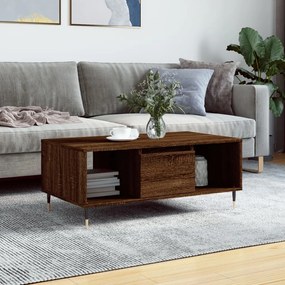 vidaXL Konferenční stolek 90 x 50 x 36,5 cm kompozitní dřevo [830586] Barva: bílá s vysokým leskem