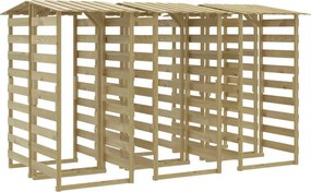 vidaXL Pergoly se střechou 6 ks 100x90x200 cm impregnovaná borovice [3096651]