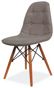 SIGNAL Jídelní židle - AXEL II, šedá tkanina, dřevěné nohy