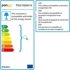 Svítidlo Panlux PN31006014 GENTLEMAN 60W E27 IP44 s pohybovým čidlem matné sklo