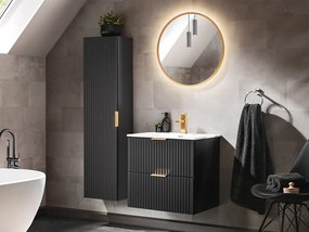 COMAD Koupelnová sestava - ADEL black, 60 cm, sestava č. 1, matná černá/šedá
