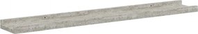 Nástěnné police 4 ks betonově šedé 80 x 9 x 3 cm 326706