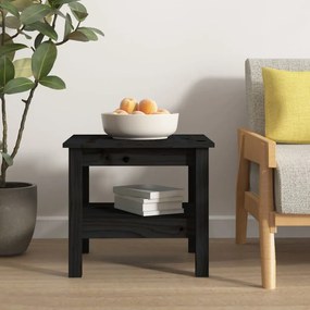 vidaXL Konferenční stolek 45 x 45 x 40 cm masivní borové dřevo [814267] Barva: Černá