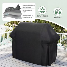 Costway Kryt grilu se stahovací šňůrkou na suchý zip Vodotěsný venkovní ochranný