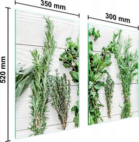 Skleněná Ochranná Deska Do Kuchyně 65x52 Koření