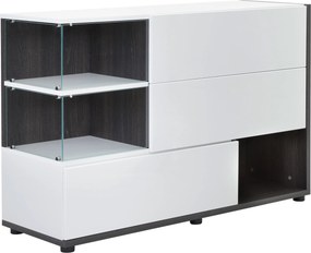 XXXLutz KOMODA, bílá, perleť, 120/77/40 cm MID.YOU - Široké komody - 001170009004