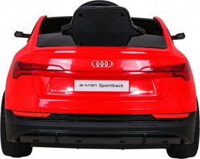 Ramiz Audi E-Tron Sportback pro děti červené + na dálkové ovládání + pohon 4x4 + pomalý start + rádio MP3 + LED