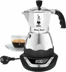 Bialetti Moka Timer Elektrický kávovar na 3 šálky stříbrná / 150 ml