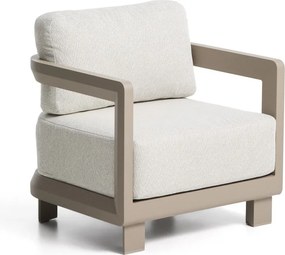 Krémové/taupe polstrované zahradní křeslo Nerano – Kave Home