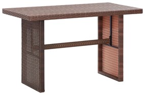Zahradní stůl hnědý 110 x 60 x 67 cm polyratan,  46443 HangarStore.cz