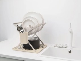 Béžový kovový dvoupatrový odkapávač 37x33 cm – Brabantia