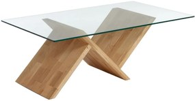 OnaDnes -20% Skleněný konferenční stolek Kave Home Waley 120 x 70 cm