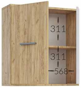 Casarredo Obývací stěna ZETA jasan zlatý/bílá