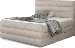 Kontinentální boxspring postel Carmen, černá 160x200cm (Soft 11, Cand 12)