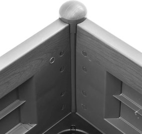 Vyvýšený záhon PP kamenný šedý 100 x 43 x 35 cm 317580