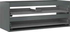 Mexen Box-A, závěsná skříňka 120 cm, 2 zásuvky, grafitová matná, 91AX0-1200-470-2-66