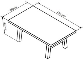 Wuders Konferenční stolek Bronson Velikost: 1100 x 700 mm 1100 x 700 mm