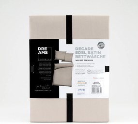Florella Saténové povlečení Decade Edel Uni Mandel Rozměr: 70x90 + 140x200 cm