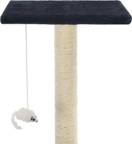 Škrabadlo pro kočky se sisalovými sloupky 95 cm tmavě modré 170516