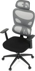 Kancelářská židle KA-K2080 GREY, houpací mechanismus, šedá (69 x 62) cm