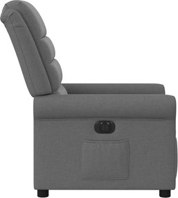 Elektrické polohovací křeslo tmavě šedé textil 3303295