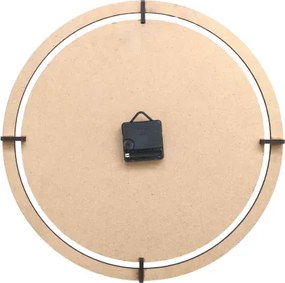 Dřevěné nástěnné hodiny s motivem lesa - moderní design | SENTOP HDF0700-ruky-silver