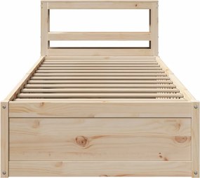 Rám postele s čelem 90 x 190 cm masivní borovice 3306363
