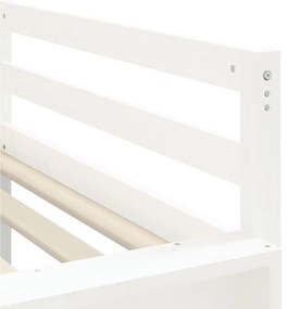 Dětská patrová postel se skluzavkou bílá 80x200 cm borové dřevo - Default Title