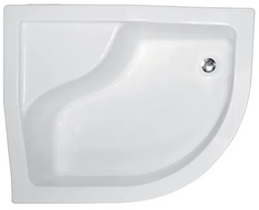 Besco Asymetrická sprchová akrylátová vanička MAXI AS 100x80 (120x85) Barva: Bílá, Rozměry (cm): 100x80, Orientace: Levá